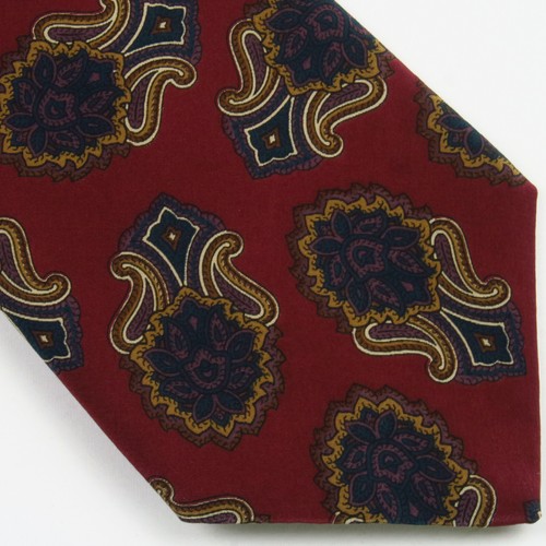 Fraser Thomson & Sons Mens Red Paisley Neck Tie 56"x3.5" Blue ...