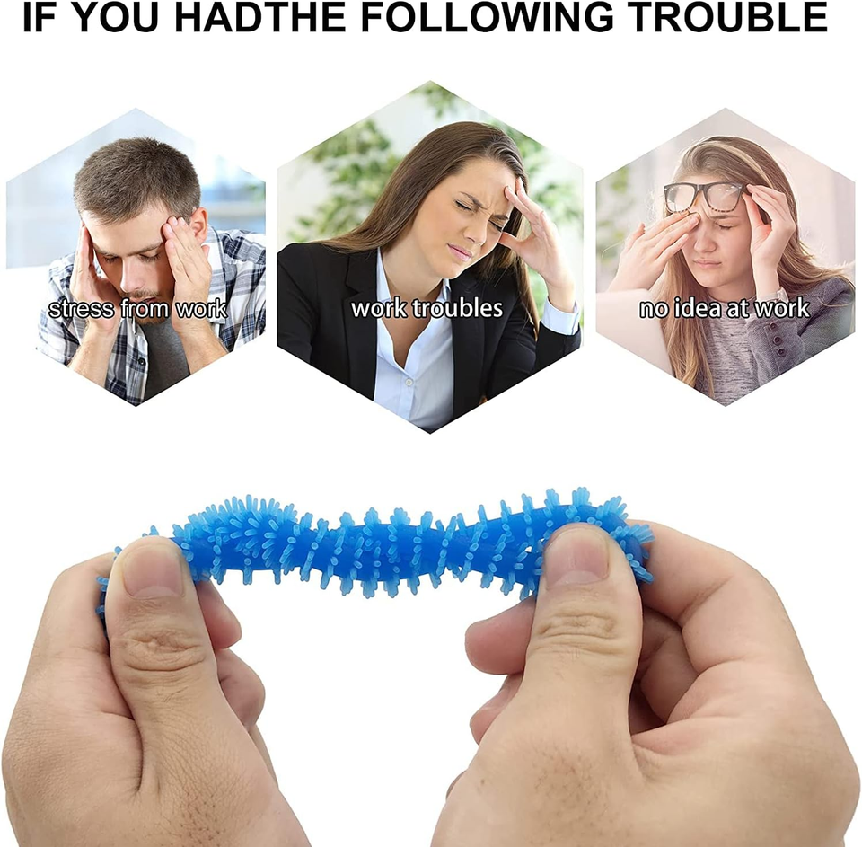 Stretchy Fidget Toys, 6 Pack Sensory Fidget Stress Relief String Toy ...