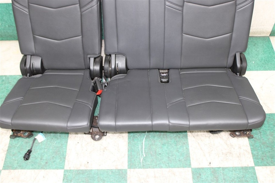 15' ESCALADE Leather Jet Black Rear Third 3rd Row Power Folding Seat ...