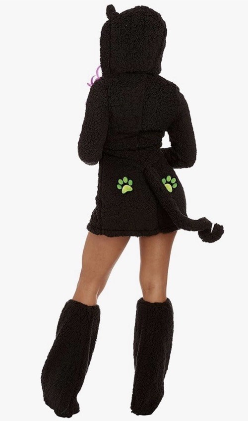 Dreamgirl Black Cat Sexy Meow Feline Claws Cosplay Halloween Costume ...