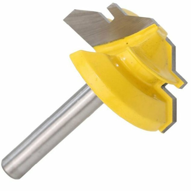 45-Degree-Lock-Miter-Router-Bit-Woodwork-Tenon-Cutter-W-1-4Inch-Shank ...