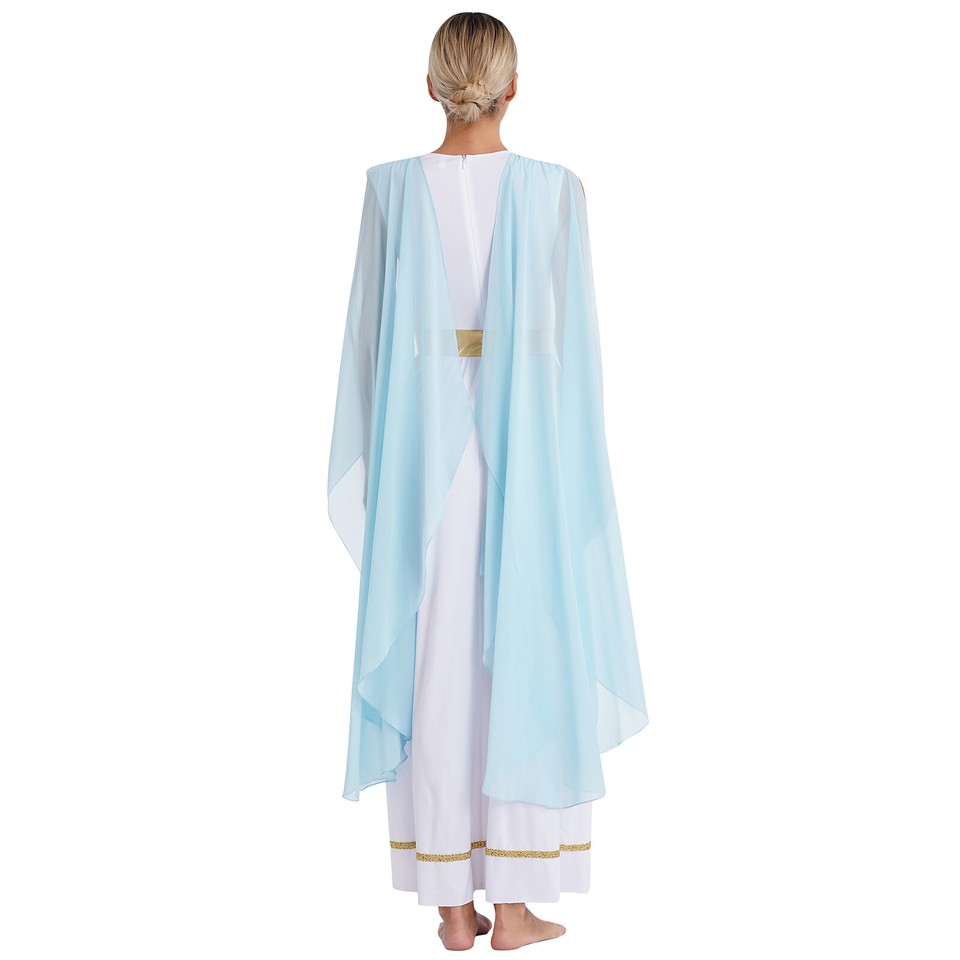 Women's Praise Dance Dress Ceremony Church Costume Shiny Liturgical ...