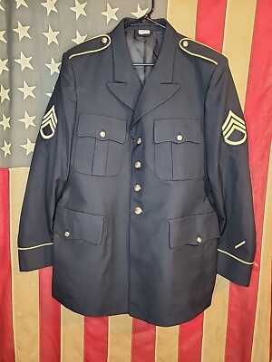 Size Pictured Army Service Uniform ASU Dress Blue Enlisted Man Jacket ...