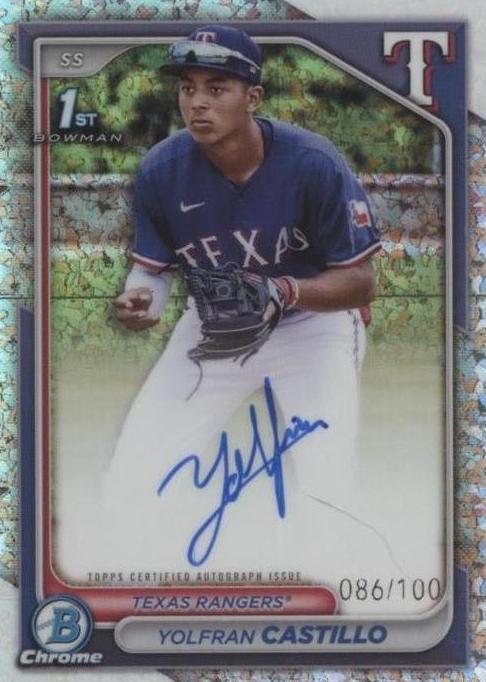 2024 Bowman Chrome - Prospect Autographs Yolfran Castillo #CPA-YC Mini ...