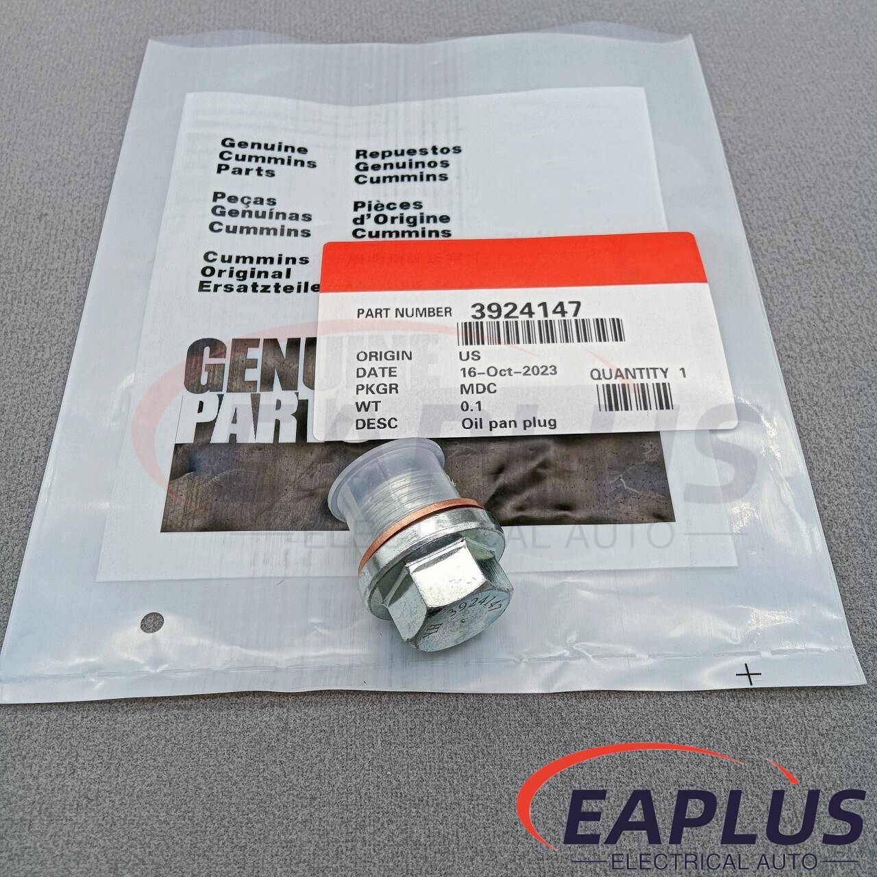 New For Cummins 3924147 Magnetic Oil Drain Plug Threaded | eBay