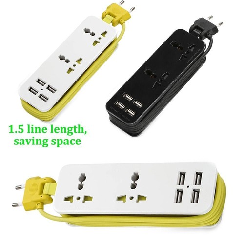 Socket USB Desktop Socket 4 USB Port Power Strip Charger Socket EU Plug ...