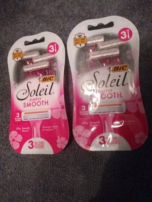 6 BIC Soleil Women Pink Disposable Razors Legs Face Armpits Body Hair ...