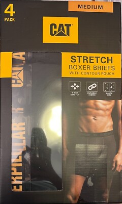 CAT Men Performance Boxer Briefs 4PK Contour Pouch MED 28-30 ...