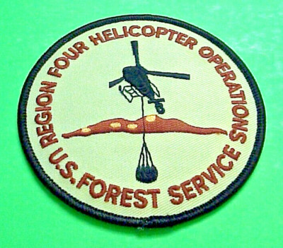 U.S. FOREST SERVICE HELITACK HELICOPTER FIRE CREW 3 1/2" FIRE DEPT ...