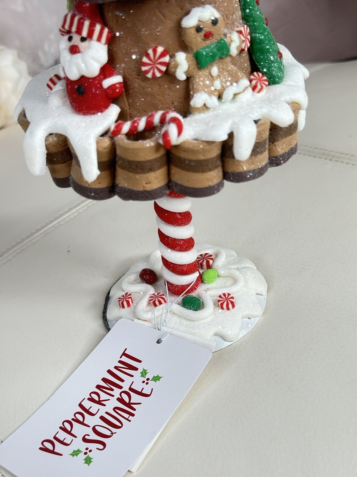 Peppermint Square 15” Gingerbread Man Christmas Tree - Candy Canes, NEW ...