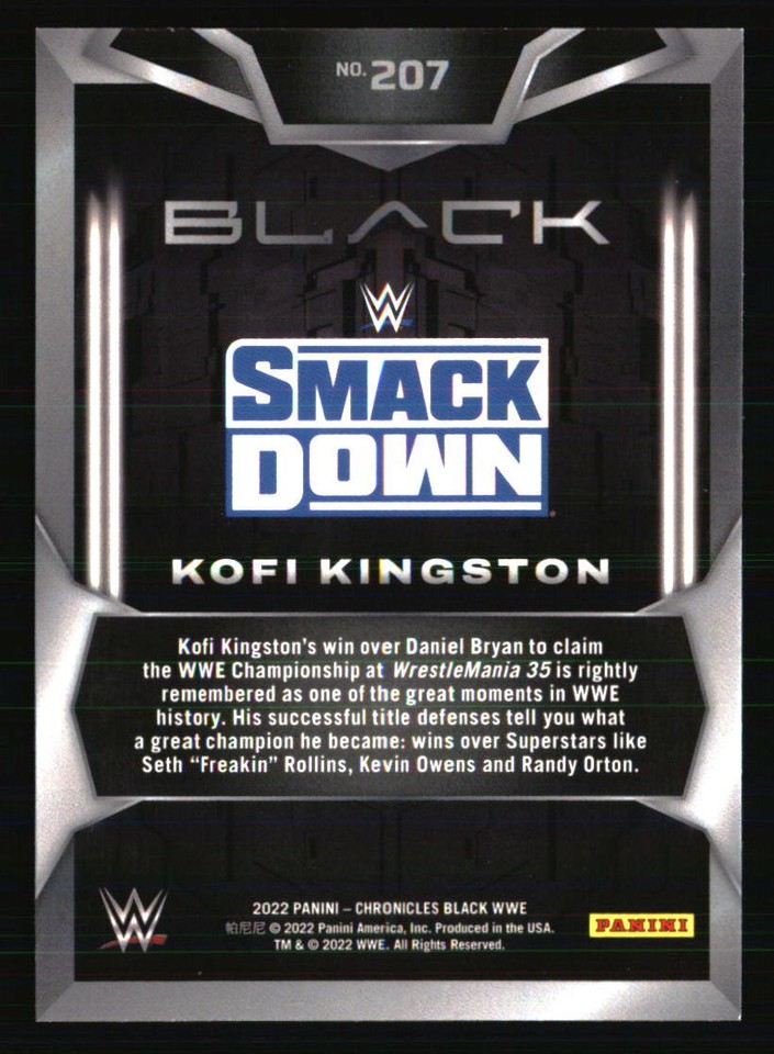 Kofi Kingston 2022 Panini Chronicles WWE #207 WRESTLING Card | eBay