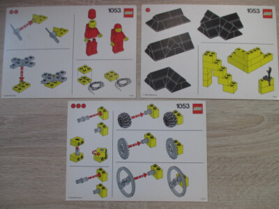 Lego® 1053 Sonderbaukarten 3 Stück, DIN-A5, 1984, aus Sammlung, extrem ...