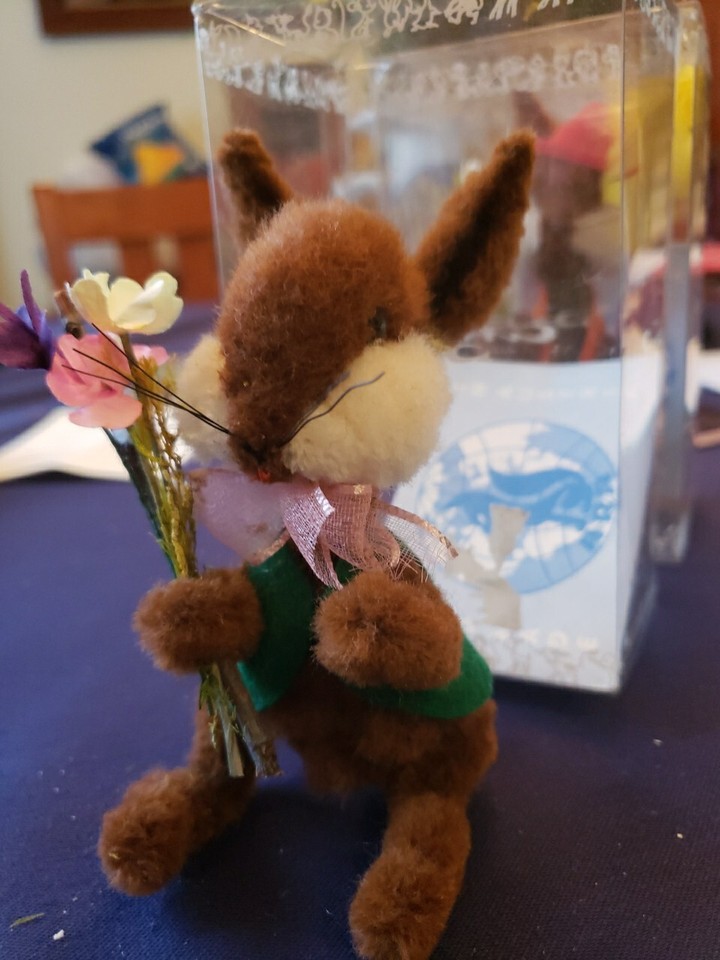 Ara Austria Rabbit Flowers Toy 4in Doll Pet 1970s New in Box Pocket Pet ...