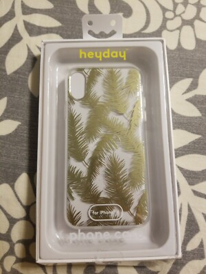 Heyday Brand Phone Case For iPhoneX - Clear Gold Printed Feathers | eBay