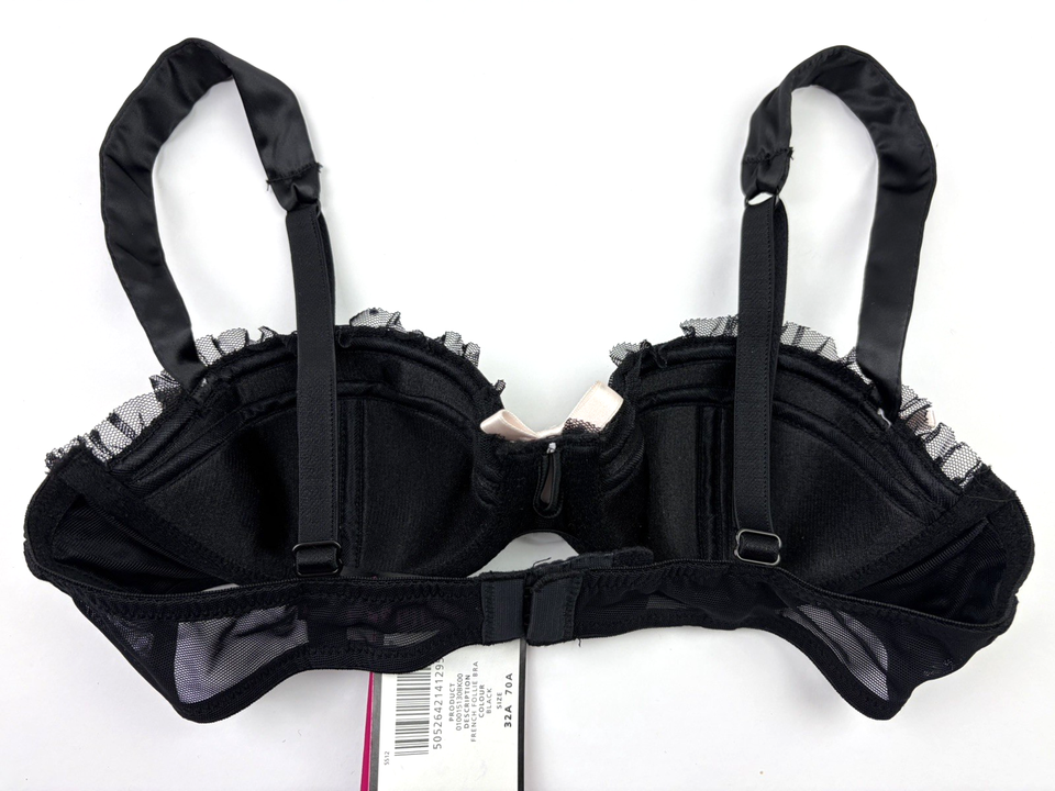 LA SENZA Underwired French Follie Padded Balcony Bra 32A Black BNWT ...