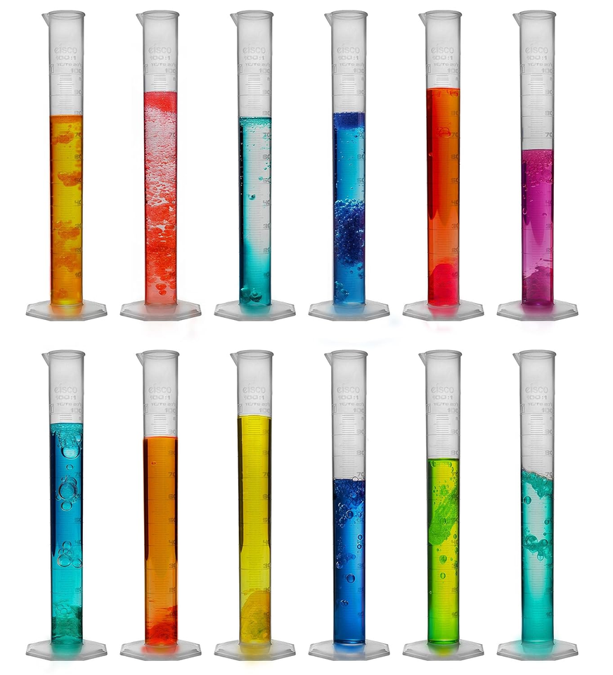 12PK Graduated Cylinders, 100Ml - Class B Tolerance - Octagonal Base ...
