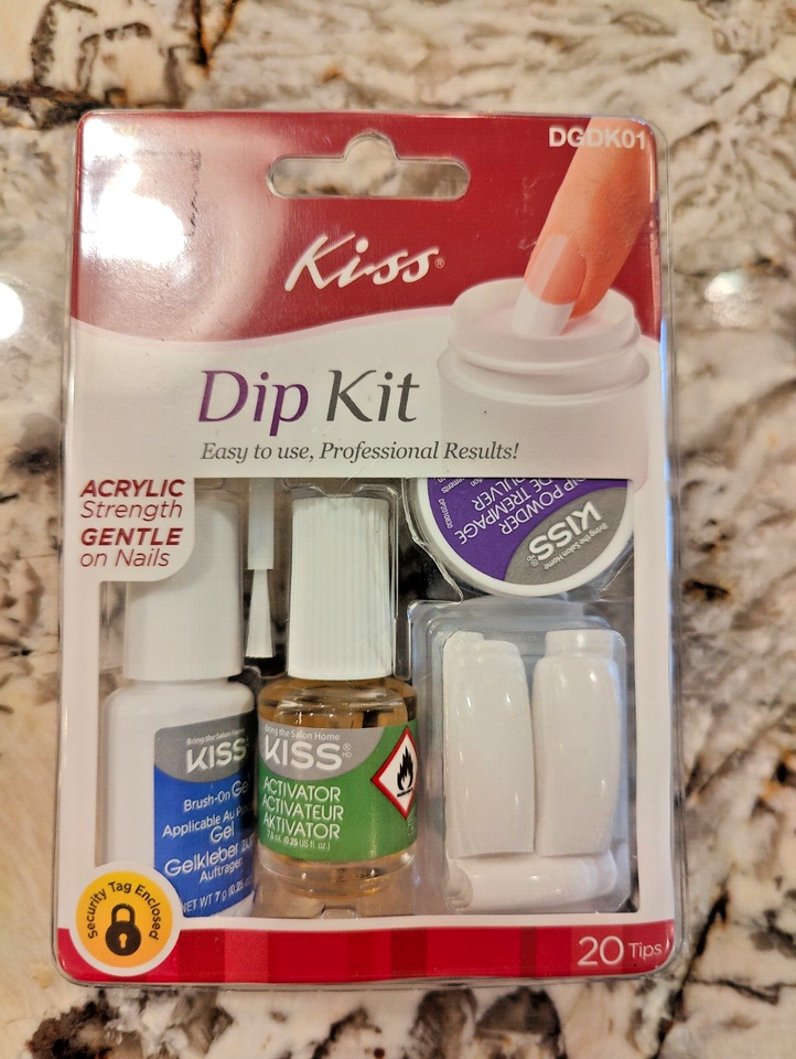 KISS Salon Nail DIP KIT Dipping Powder Gel System Acrylic Stregth 20 ...