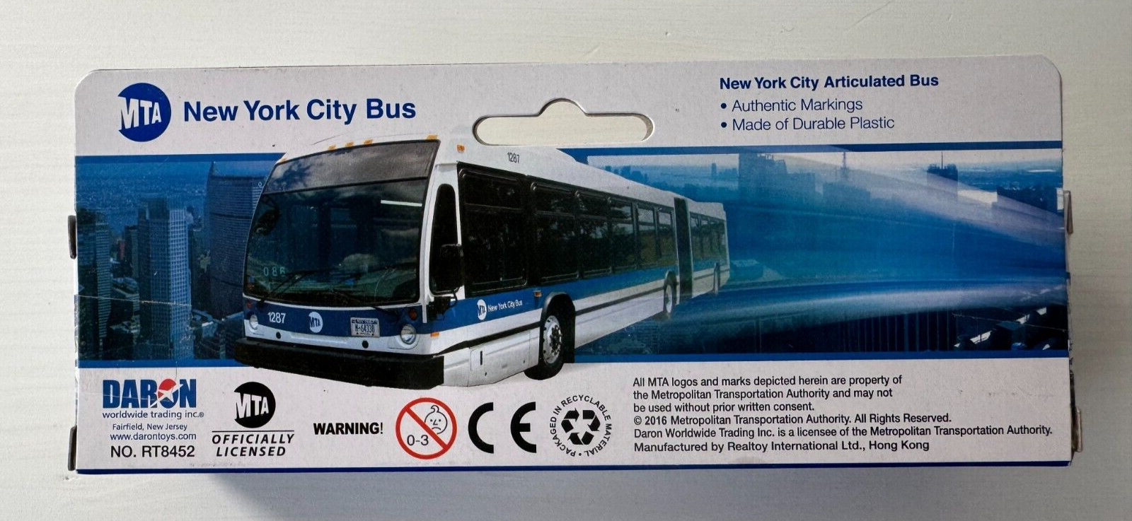 Daron MTA Articulated Bus Small RT8452 for sale online | eBay