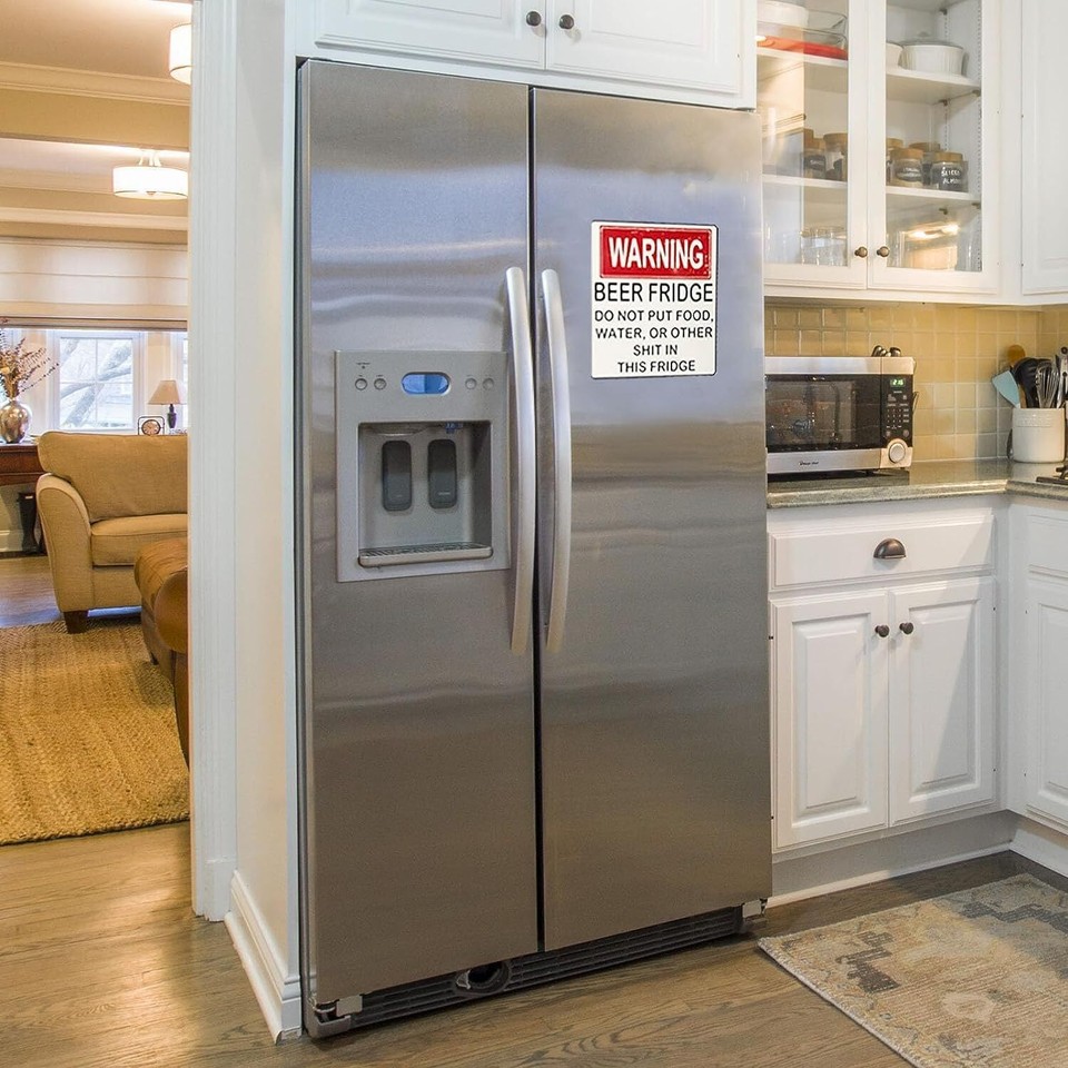 Funny Beer Fridge Vintage Sticker Sign, Hilarious Fridge Stickers ...