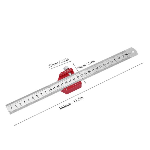CX300-2 Woodworking Scribing Ruler High Angle Measuring Marking Tool | eBay