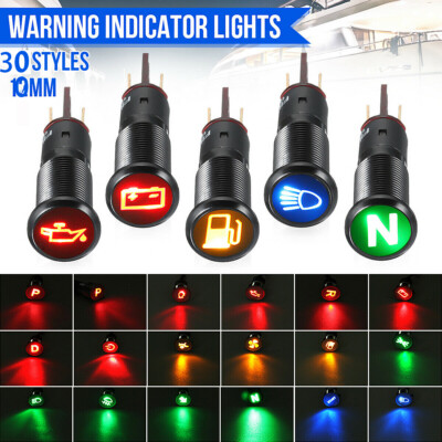 Car Boat LED Indicator Light Dash Dashboard 12V 10mm Panel Warning ...