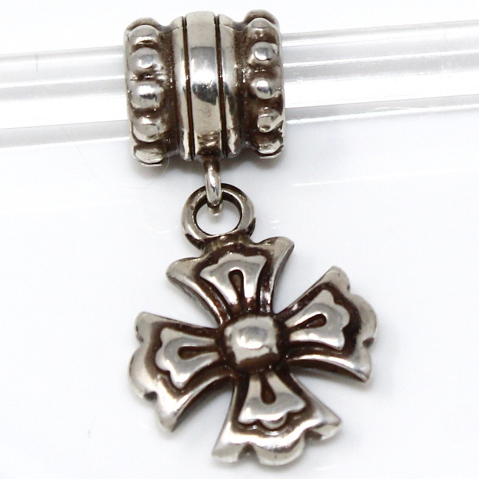 Brighton Cross Charm Dangle Silver Bead Spacer | eBay