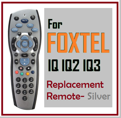 New_ Foxtel Remote (silver) Compatible Foxtel iQ IQ2 IQ3 & AV Sender ...