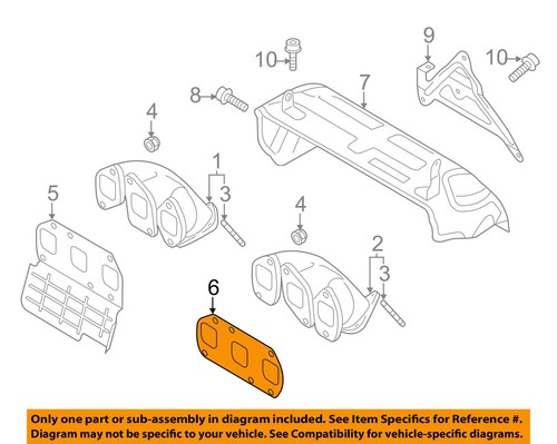 VW VOLKSWAGEN CC EOS PASSAT TOUAREG Exhaust Manifold Gasket GENUINE ...