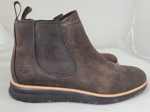 Ugg Union Chelsea Weather Boot Size 9.5 Brown Leather | eBay