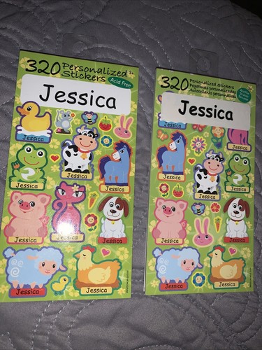 Lot of 640 Personalized JESSICA Stickers 2 Books Personally Yours Farm ...