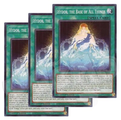 Yugioh - Hydor the Base of All Things x 3 - 1st Edition NM - Plus Free ...