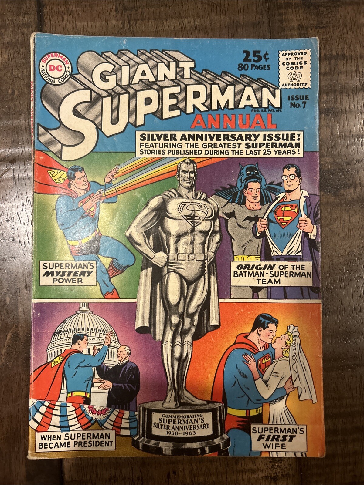 Vintage 1963 Giant Superman Annual Issue #7 Silver Anniversary Issue ...
