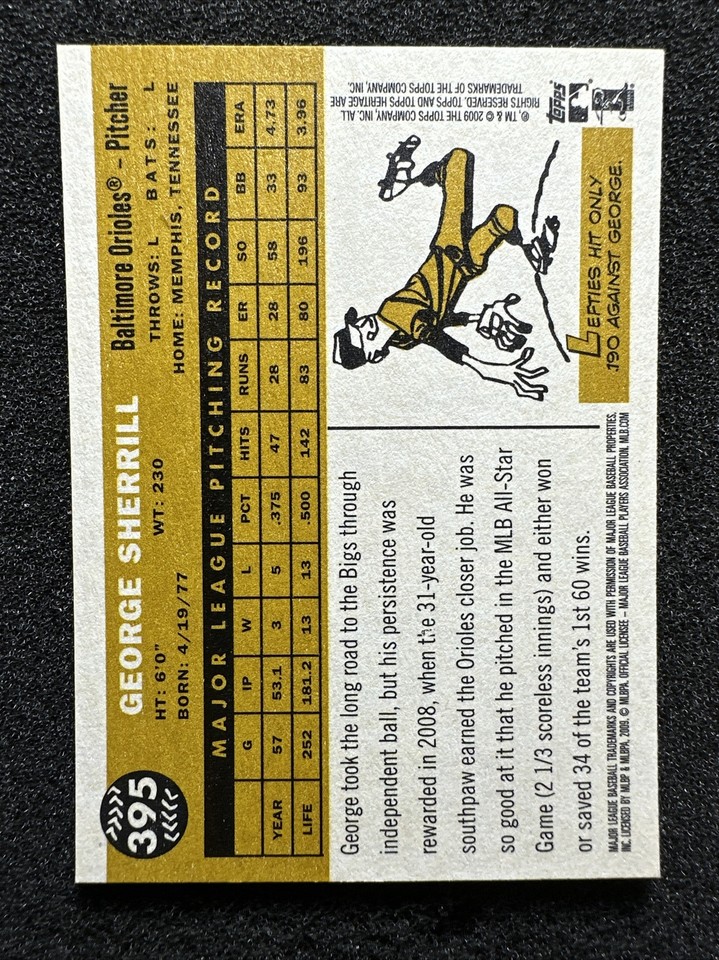 GEORGE SHERRILL #395 2009 Topps Heritage Baltimore Orioles QTY | eBay