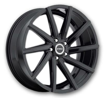 22 inch 22x9 Strada SEGA GLOSS BLACK wheels rims 5x4.5 5x114.3 +35 | eBay