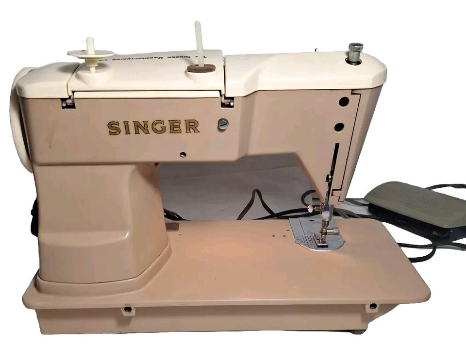 SINGER 401-A Slant-O-Matic Sewing Machine Vintage Heavy Duty ...