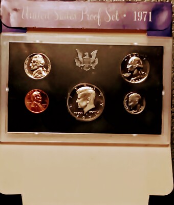 1971 Proof set. Genuine. complete and original as issued by US Mint. | eBay