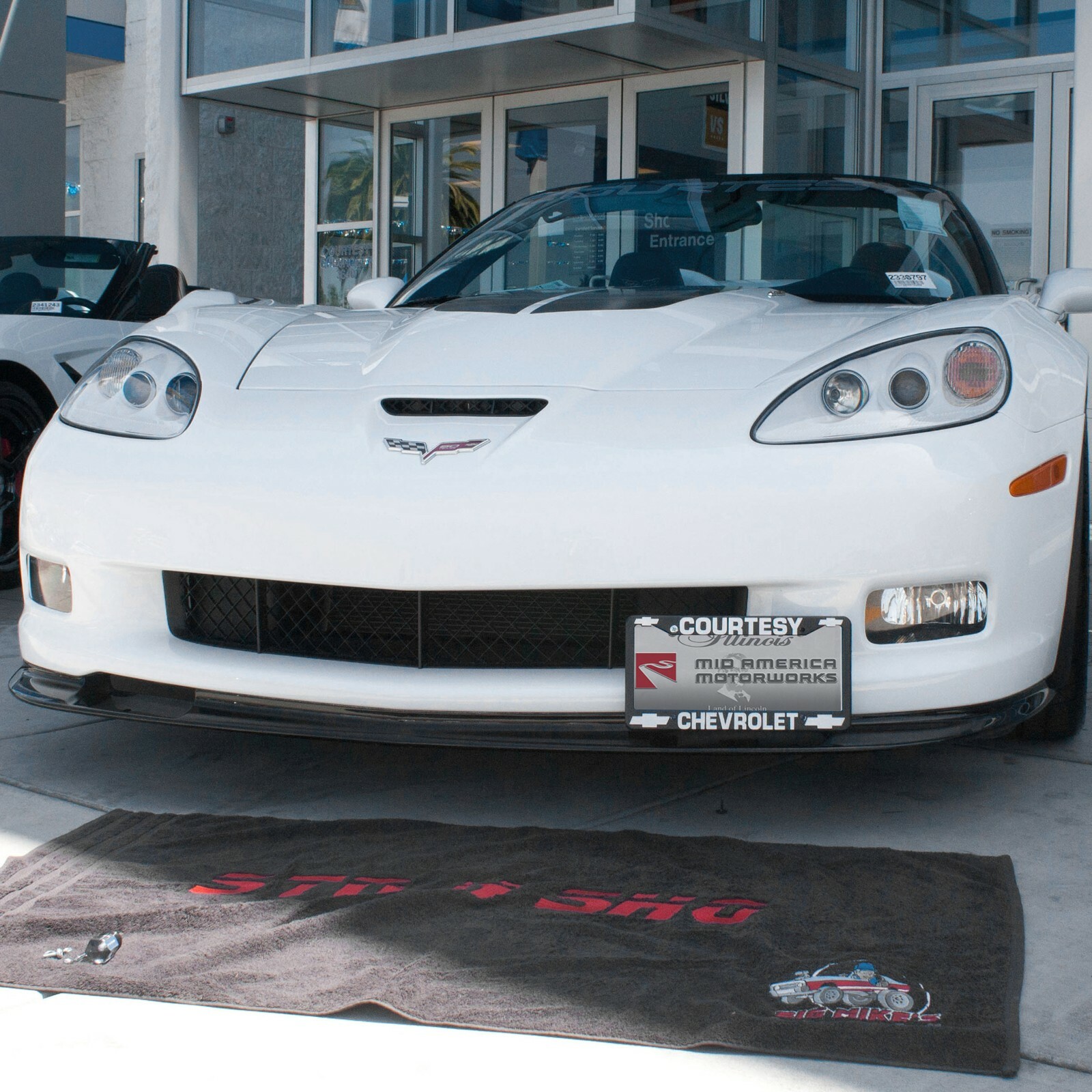 2pc Removable Front License Plate Mount Bracket for 2006-13 C6 Corvette ...