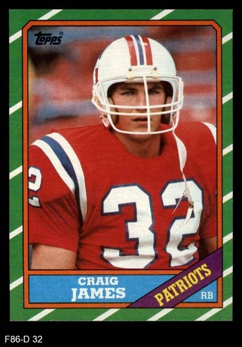 1986 Topps #32 Craig James Patriots SMU 8 - NM/MT | eBay