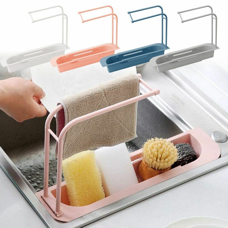 Expandable Kitchen Telescopic Sink Rack Shelf Holder Sponge Drain