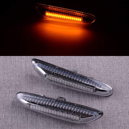 Pair Dynamic Side Marker Indicator Light Signal Lamp Fit For BMW E36 ...