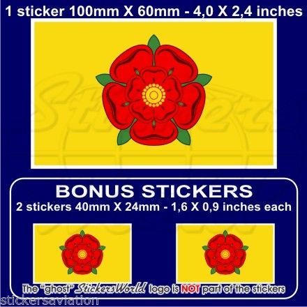LANCASHIRE Drapeau Rouge Rose De Lancaster UK Autocollant Stickers x1 ...