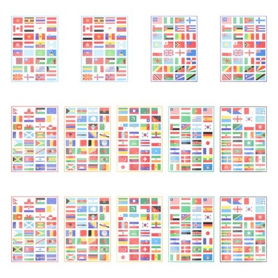 2 Sets Flag Pattern Face Stickers Decorative Country World Football ...
