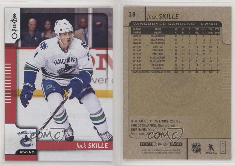 2017-18 O-Pee-Chee Red Jack Skille #28 2o7 | eBay