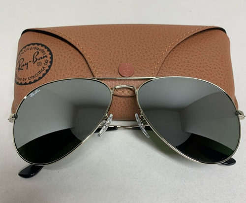 Ray-Ban Aviator Sunglasses RB3026 62mm Silver Frame & Silver Mirror ...