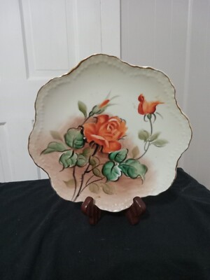 Vintage Lefton hand painted numbered rose plate | eBay