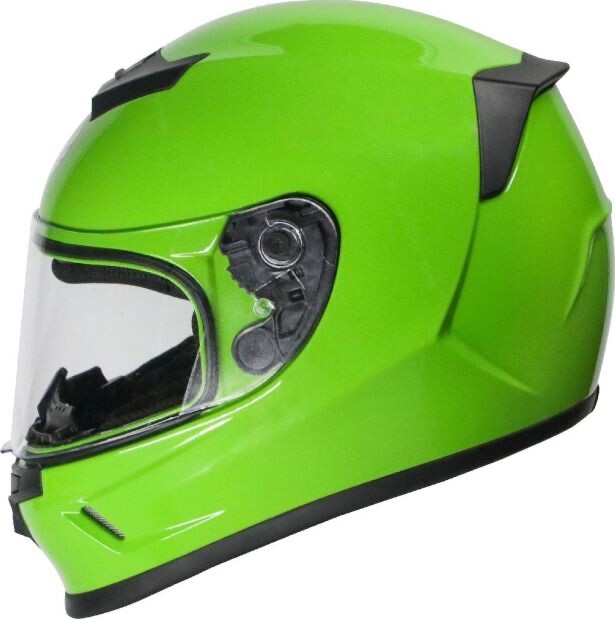 Lime Green Motorcycle Helmets MET Parachute MCR Fullface Helmet