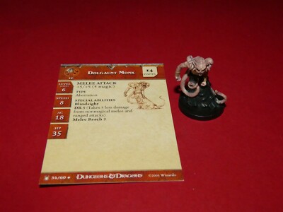 D&D Miniatures: Underdark 34/60: Dolgaunt Monk with Card | eBay