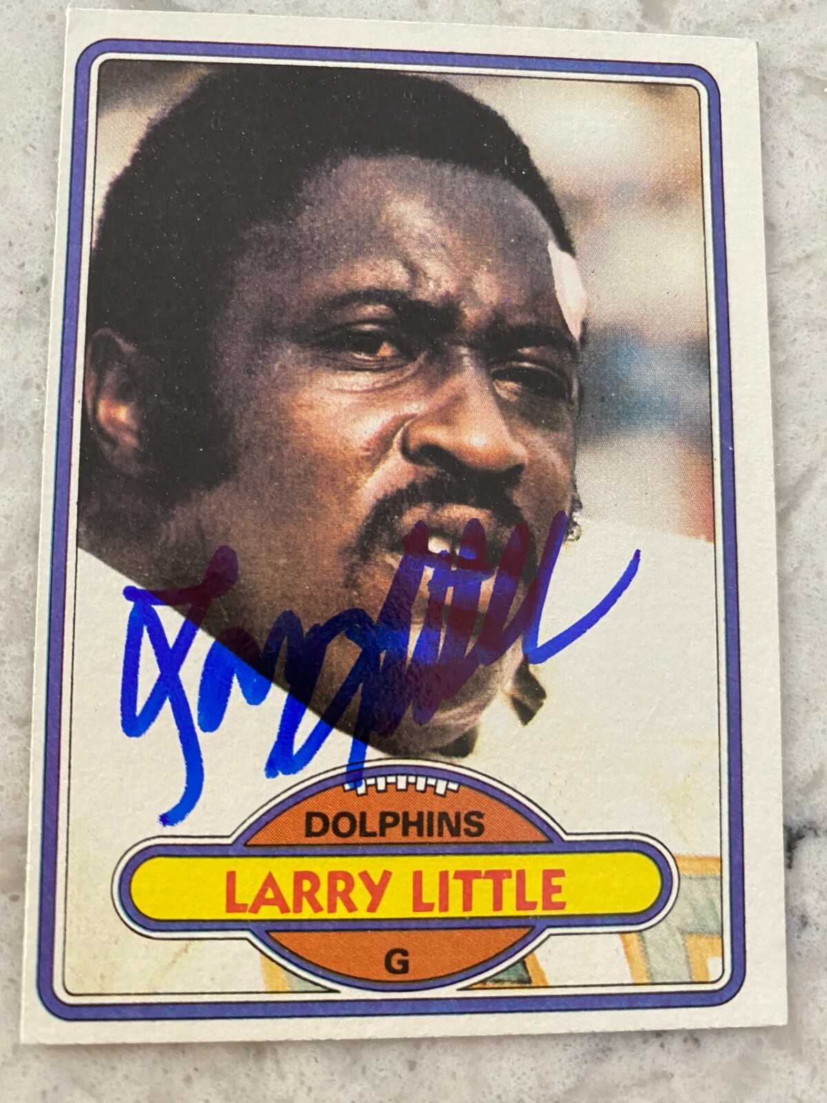 Larry Little signed MIAMI DOLPHINS card 1980 Topps 17-0 HOF | eBay