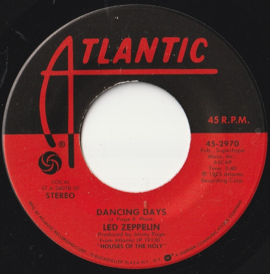 LED ZEPPELIN 45: OVER THE HILLS & FAR AWAY/DANCING DAYS US ATL 2970 EX+ ...