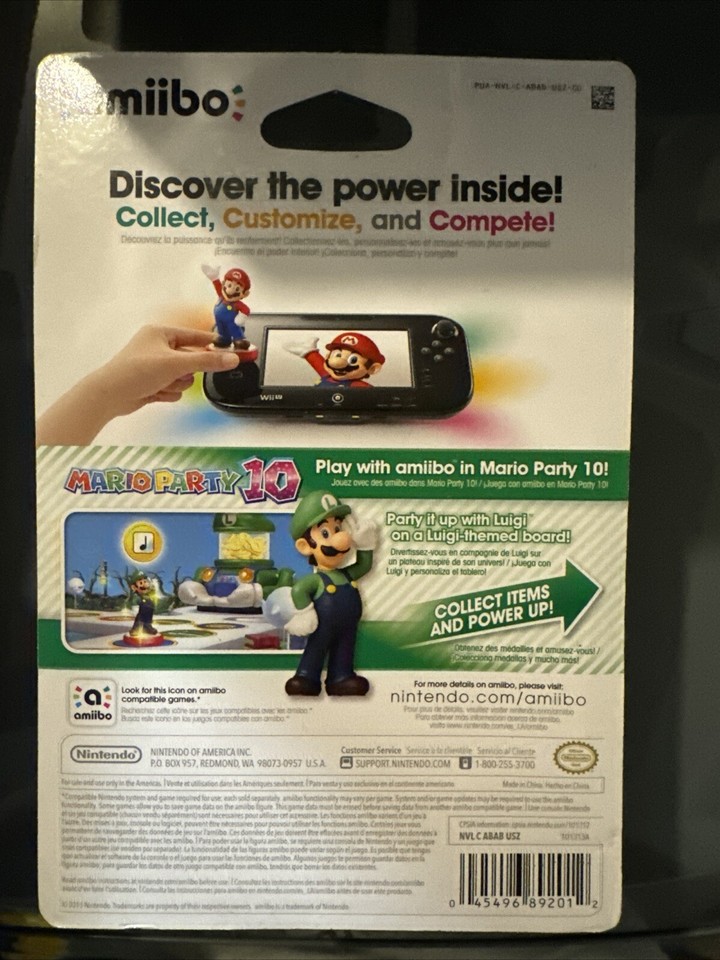 Nintendo Amiibo Super Mario Bros Mario Figure Red Base - Brand New. | eBay